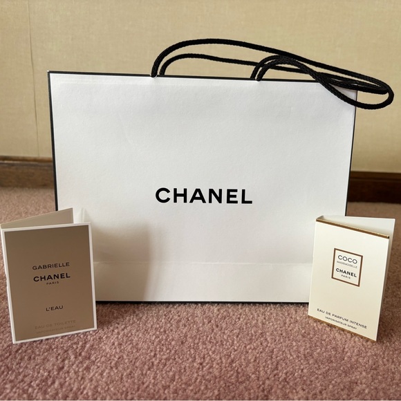 CHANEL | Other | Chanel Gift Bag With 2 Sample Chanel Fragrances | Poshmark